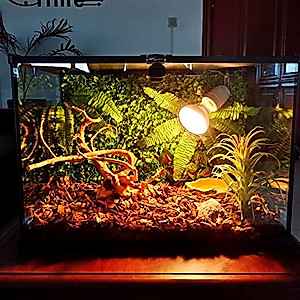 Flylin Reptile Ceramic Heat Lamp Holder, 300W Reptile Lamp Socket 360° Rating Heat Light Holder Kit E27 Socket for Lizard Turtle Snake Aquarium (no Bulb Included, White)