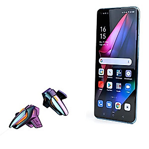 BoxWave Gaming Gear Compatible with Oppo Find X3 Pro - Touchscreen QuickTrigger, Trigger Buttons Quick Gaming Mobile FPS for Oppo Find X3 Pro - Jet Black
