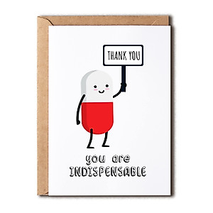 EdgarGifts Greeting Card - Funny Medical Thank You Card for Doctors, Nurses - 5 x 7 inches