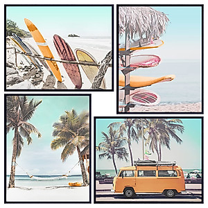 Beach Wall Art & Decor - Coastal Wall Decor - Nautical Wall Art - Ocean Wall Decor - Palm Tree Decor - Tropical Wall Decor - Sea Wall Decor - Summer Decorations - Surf Wall Art - Hawaiian Decor