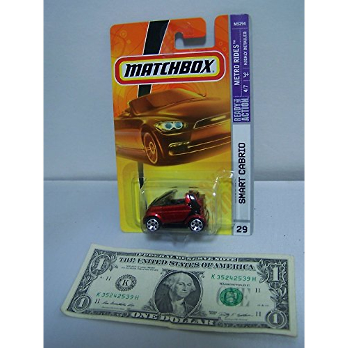 Matchbox Red Smart Car Cabrio - Ready For Action - Metro Rides # 29 - 2008 ,#G14E6GE4R-GE 4-TEW6W201700