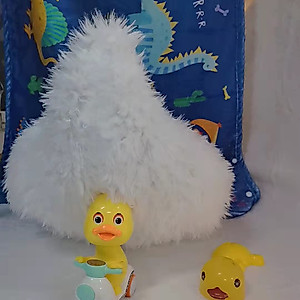 SunBritly Cute Animal Duck Costume White Plush Toy Ass Cartoon Dress Up Role Play Clothes Halloween Costume for Kids Toddlers (white,Small)