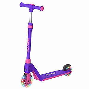Gotrax K03 Kick Scooter for Kids, 5" LED Lighted Wheels and Adjustable Handlebars, Lightweight Design and Anti-Slip Deck, Max Load 110 Lbs, Kids Scooter for Boys & Girls Ages 3+, Purple