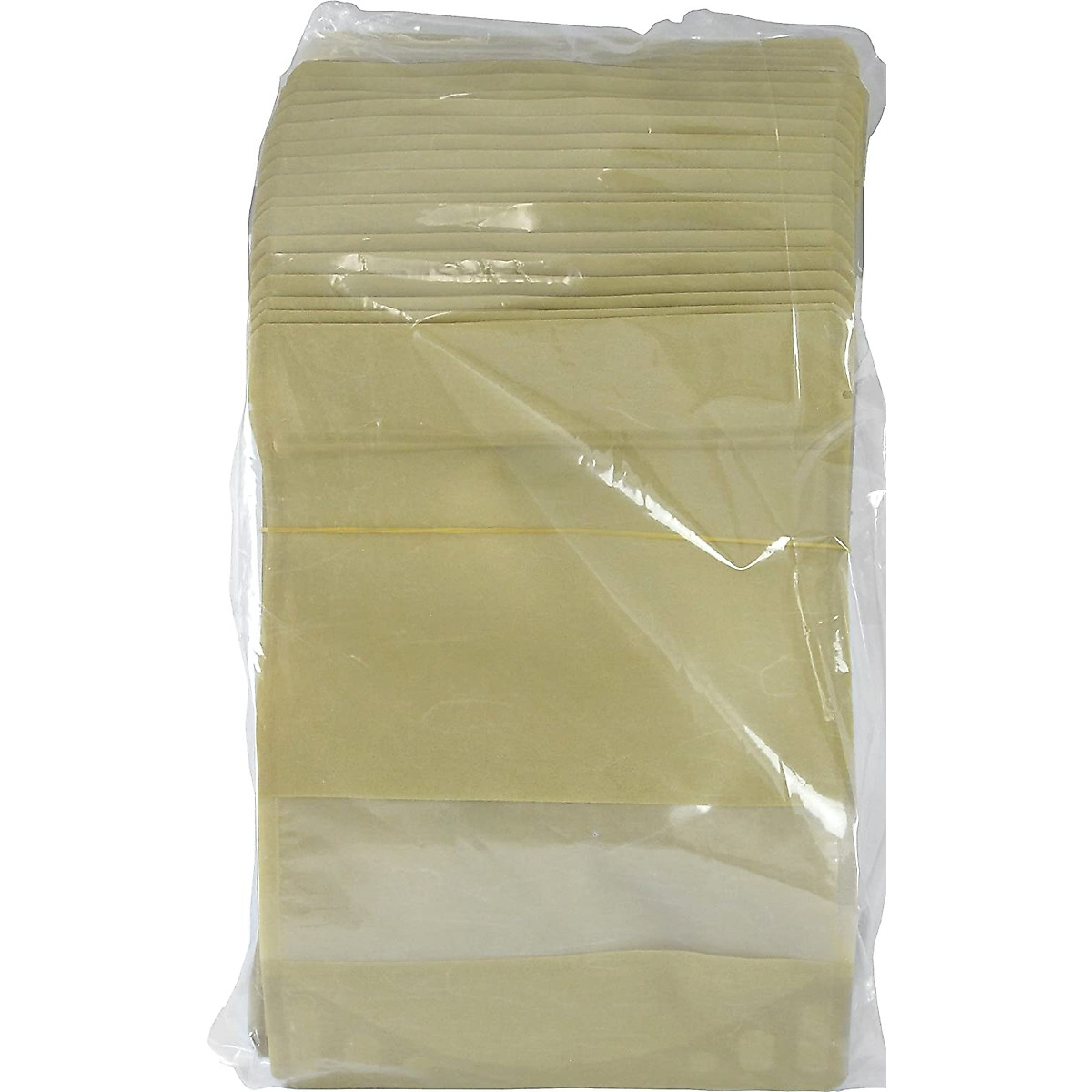 50 Rice Paper Stand-up Zip Pouch with Window (Medium, Natural Kraft)