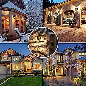 Dusk to Dawn Porch Light, Exterior Wall Sconces, Outdoor Light Fixtures Matte Black, Small Exterior Wall Lights with Seeded Glass, Waterproof Anti-Rust Wall Mount Lamp for Doorway Entryway, 2 Packs