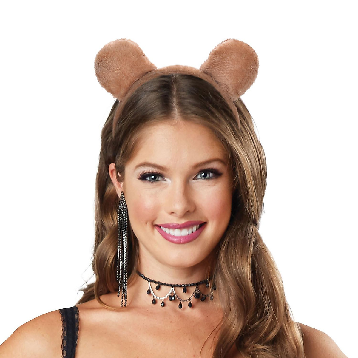 Yilistore Bear Ears Headband,Brown Bear Costume Accessories Headband for Halloween,Christmas Party Favor