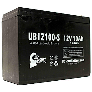 2 Pack UB12100-S 12V 10Ah Battery Sealed Lead Acid SLA Replacement for Schwinn Stealth 1000, ST1000, S500, S400, S350, S600, S180 Electric Scooter Battery, 12 Volt 10 Amp Hour Batteries, AGM, 24V