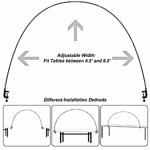 RUBFAC Table Balloon Arch Kit, Black Balloon Arch Stand Balloon Arch Frame for Different Size Tables Balloon Garland Decorations of Birthday Party Wedding Baby Shower Christmas and Festival Decoration