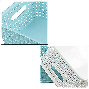 Vababa Plastic Storage Baskets/Storage Bins, Pack for 6