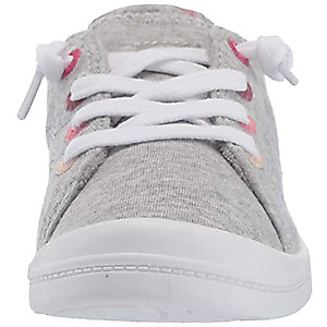 Roxy Girl's Bayshore Slip ON Sneaker Shoe, Grey Heather New, 2 Medium Youth US Big Kid
