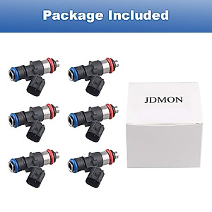 JDMON Fuel Injectors Compatible with Ford Edge Flex Fusion Taurus Lincoln MKT MKX MKZ 2007-2012 Mazda 6 CX-9 2008-2014 3.5L 3.7L Replace 0280158091 84212353 ZZJ1-13-250A Pack of 6