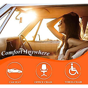 kingphenix Premium Car Seat Cushion, Memory Foam Driver Seat Cushion to Improve Driving View- Coccyx & Lower Back Pain Relief - Seat Cushion for Car, Truck, Office Chair (Black)