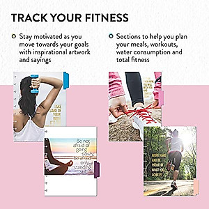 me & my BIG ideas 4 Month Fitness Extension - The Happy Planner Scrapbooking Supplies - Pre-Punched Pages - Food & Exercise Logs - Inspirational Dividers & Stickers To Stay on Track - Classic Size