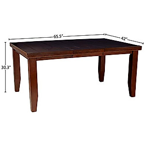 ACME Birch Veneer Dining Table, Country Cherry Finish