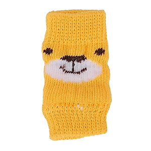 Zerodis 4pcs Pet Dog Elbow Protector, Elbow Support Wrap Pet Leg Warmers for Dogs Cats Knitted Dog Elbow Sleeve Leg Support Wrap Protectors S