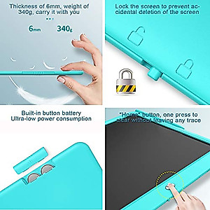 Deecam LCD Writing Tablet Doodle Board, 15inch Large Screen Drawing Pad, Electronic Graphics Tablet Doodle and Scribbler Board Toy Sketch Board Drawing Pad for Kids Boys Girls Adults (Blue)