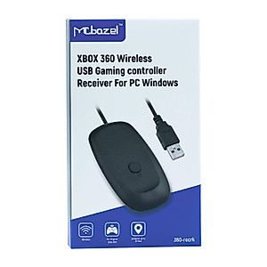 Mcbazel Wireless USB 2.0 Gaming Receiver Adapter for Microsoft Xbox 360 Desktop Pc Laptop Gaming - Black