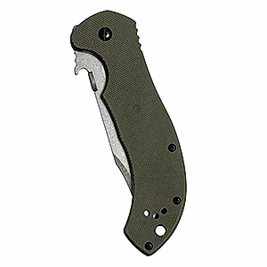 Kershaw Emerson CQC-10K Folding Pocket Knife, 3.5 inch 8Cr14MoV Stainless Steel Blade, G10 Front, Manual Open