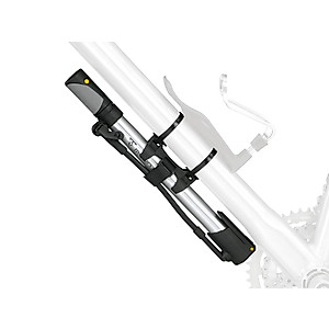 Topeak Mountain Morph Bike Pump , Silver, Black, 35 x 5.8 x 3 cm / 13.8” x 2.3” x 1.2”