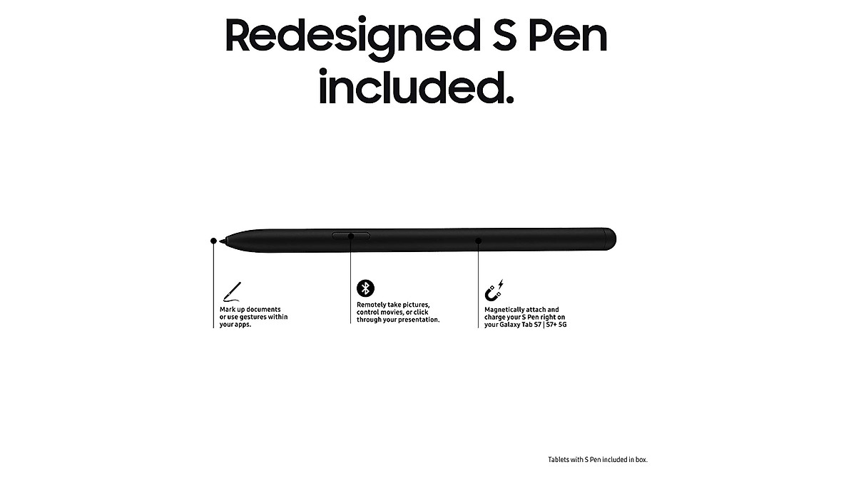 Samsung 12.4" Galaxy Tab S7+ 128GB Tablet with S Pen, Wi-Fi Only ...