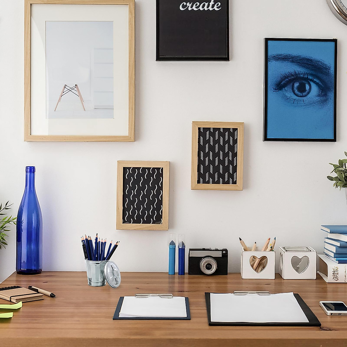 jojofuny Desktop Garbage Bin Mini Trash Can Iron Garbage Can Pencil Cup Holder Mini Wastebasket Trash Can Garbage Holder Flower Pot for Home Kitchen Office Silver