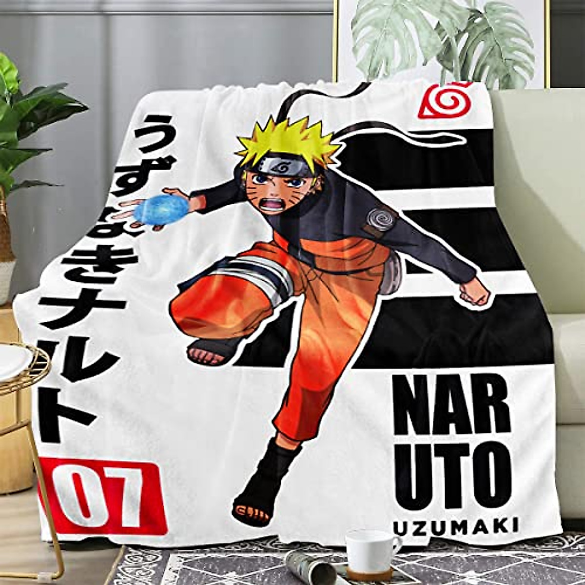 JUST FUNKY Naruto Shippuden Akatsuki Fleece Throw Blanket | 45 x 60 Inches Licensed Merchandise | Great for Anime Fans, Stealth Missions, & Leaf Village Secrets | Soft, Warm & Durable