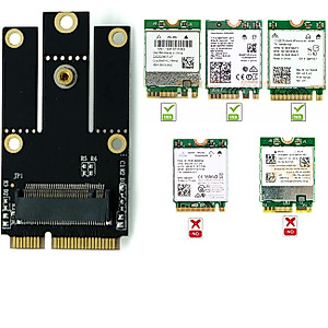 Deal4GO NGFF M.2 (Key-A+E/Key-E) to Mini PCI-E Express Adapter Converter Full Size/Half Size mPCIe Slot for Intel AX210 AX200 9260 8265 8260 7260 3165 WiFi Card
