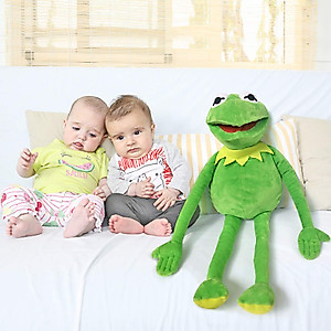 Kermit Frog Hand Puppet, Kermit The Frog Stuffed Plush Toy for Boys & Girls, The Puppet Movie Show Soft Frog Doll for Role Play - 24 Inches