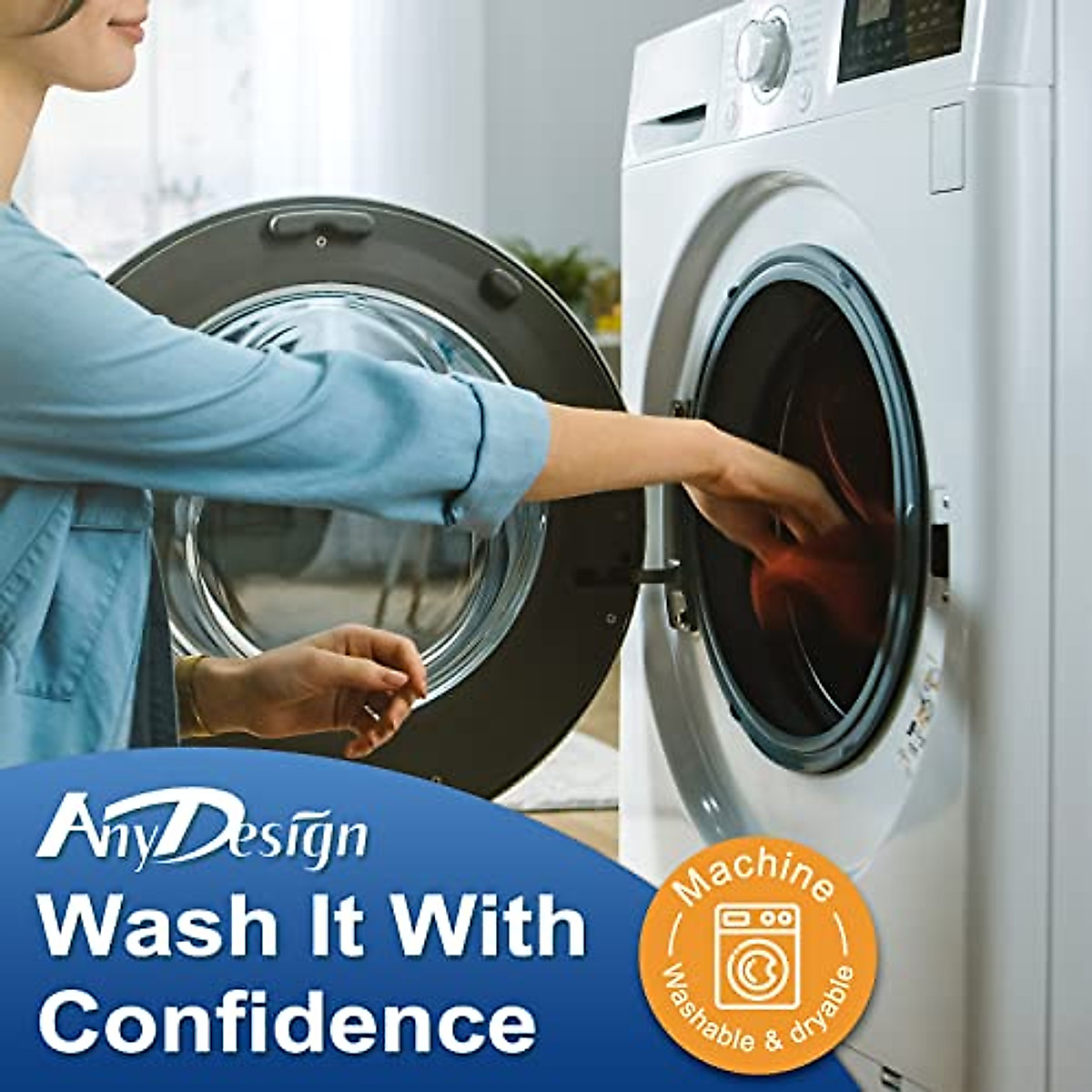 AnyDesign Happy Hanukkah Kitchen Towel 18 x 28 Inch Blue Watercolor Candlestick Dish Towel Jewish Festival Tea Towel Hand Drying Towel for Home Kitchen Cooking Baking, 2 Packs