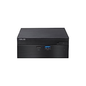 ASUS MiniPC PN41 Fanless Barebone with Intel 11th gen Dual Core Celeron N4500, Support Dual 4K, DisplayPort, WiFi AC, Bluetooth 5, VESA Mount