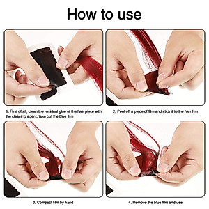 Blulu 360 Pcs Hair Extension Tape Tabs Bulk Double Sided Strong Adhesive Hair Tape in Extension Replacement Wig Strip Waterproof Beauty Tool for Hair Lace Wigs Toupee Hairpiece Supply(Black)