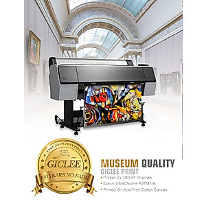 IPIC - A bouquet of beautiful flowers, oil painting in Picasso style. Giclee Print on Canvas Wall Art for Home Decor. 36x24