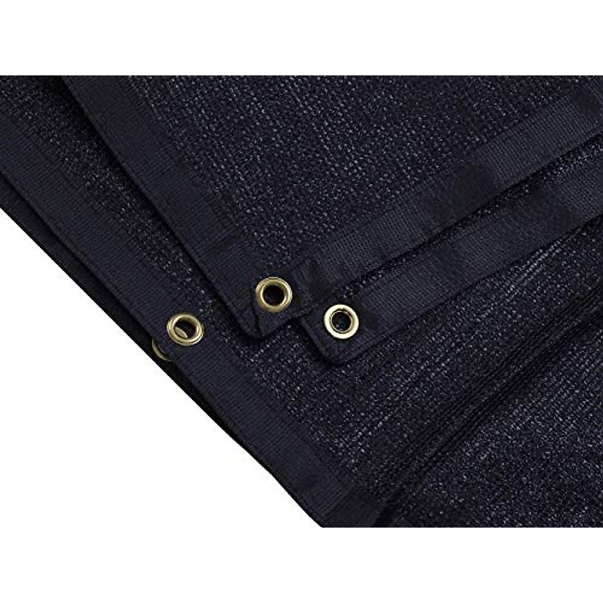 JTsuncover- 90% Heavy Duty Shade Cloth Mesh Sun Block Fabric with Grommets for Garden Cover Flowers Plants Patio Lawn Black 6ft X 10ft