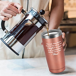 GINGPROUS Daughter In Law Gifts, The Only Thing Better Than Having You Tumbler Mothers Day Birthday Christmas Gifts for Daughter In Law from Mother In Law, 20oz Insulated Travel Tumbler, Rose Gold