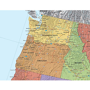 24x36 World and USA Classic Premier 3D Two Wall Map Set (Laminated)