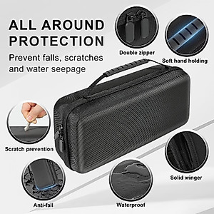 Gepicest Carrying Case for Steam Deck Rog Ally Switch Oled Hori Split Pad Pro Handheld Console Gaming Accessories Dock Station AC Charger Large Travel Portable Game Case Black