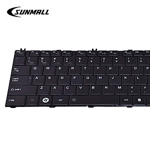 SUNMALL Keyboard Replacement Compatible with Toshiba Satellite C650 C650D C655 C655D C660 C660D C665 C665D L550 L550D L650 L650D L655 L655D L670 L670D L675 L675D L770 L750D L755 B350 Series Laptop