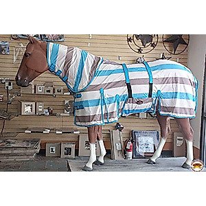 HILASON 75 Inches Horse Fly Sheet Ultra Violet Rays Protect Mesh Bug Mosquito Summer Spring | Fly Sheet | Horse Turnout Sheet | Fly Sheet for Horses | Bug and Mosquito Protection | Fly Sheet for Horse