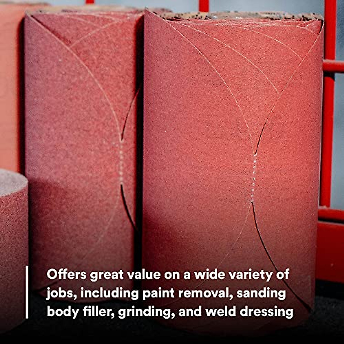 3M Stikit Red Abrasive Sanding Discs, 01112, No Hole, 6 in, 180+ Grade, Pack of 100 Discs, for Auto Sanding, Primer Sanding, E-Coat Sanding