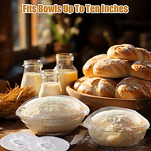 BABORUI 100Pcs Reusable Bowl Covers for Bread Proofing, Plastic Bowl Cover for Rising, Bread Proofing Cover of Sourdough Bread Baking Supplies, Banneton Bread Proofing Basket Cover