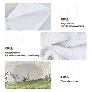 Alaza 2 Pcs Kitchen Towel, Flowering Tree The Japanese Garden with Birds Absorbent Towel Hanging Towel Hand Towel