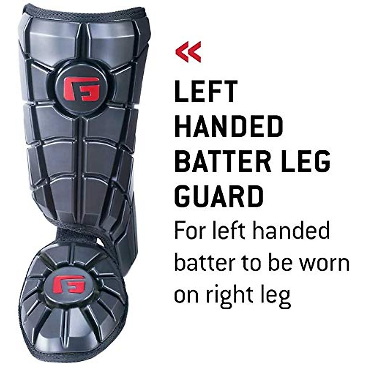 G-Form Batter's Leg Guard, Silver, LH Hitter, Youth