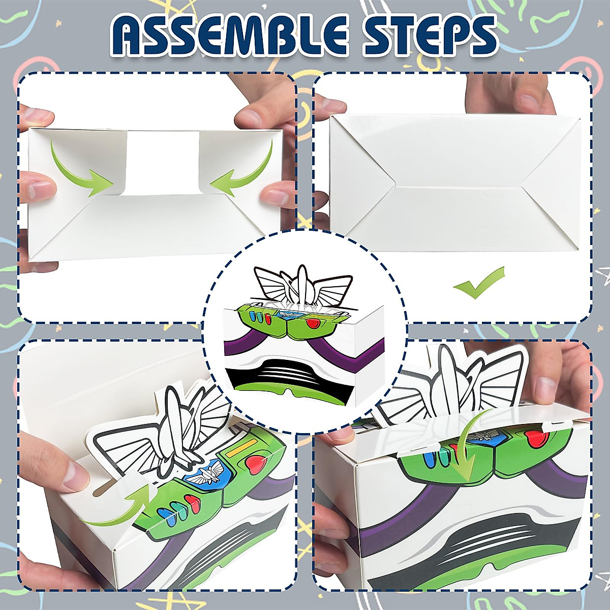 AHIONB Toy Inspired Story Party Favor Treat Boxes, 12 Pcs Present Boxes Paper Gift Boxes, for Theme Birthday Baby Shower Party Supplies Decoration