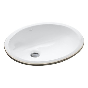 KOHLER K-2209-0 Caxton Under-Mount Bathroom Sink, White