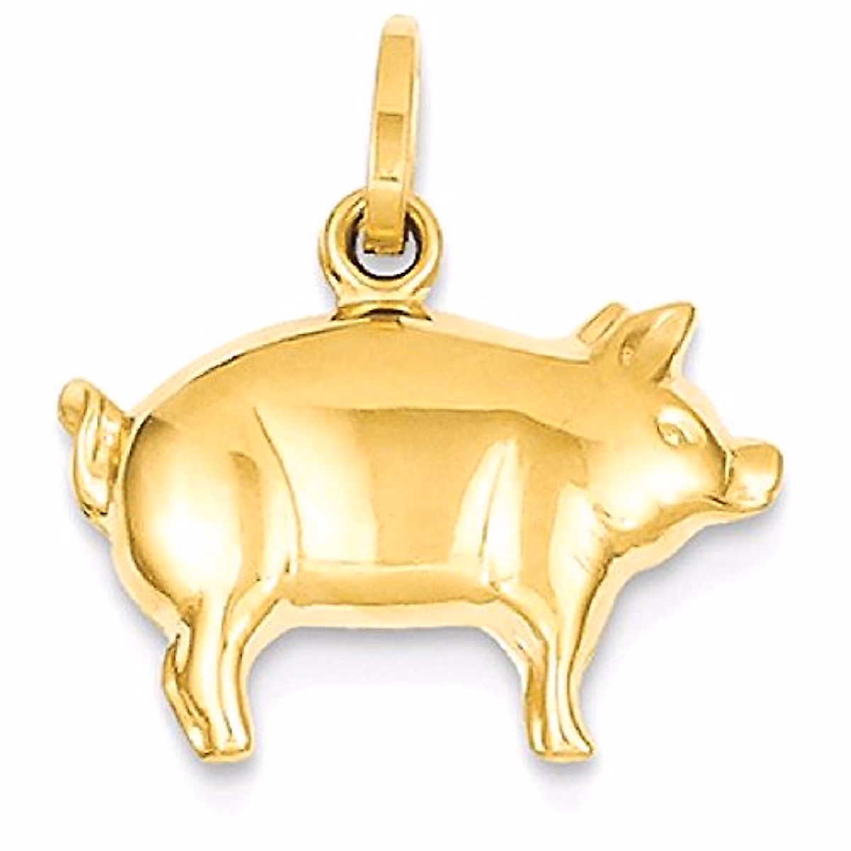 IceCarats 14K Yellow Gold Piglet Pig Necklace Charm Pendant Only