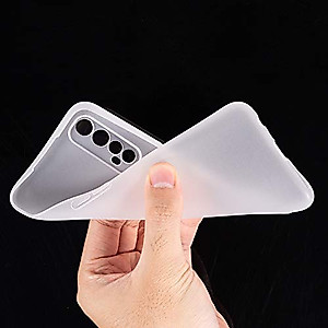 Shantime Oppo Realme 7 Case, Scratch Resistant Soft TPU Back Cover Shockproof Silicone Gel Rubber Bumper Anti-Fingerprints Full-Body Protective Case Cover for Oppo Realme 7 RMX2155 (White)