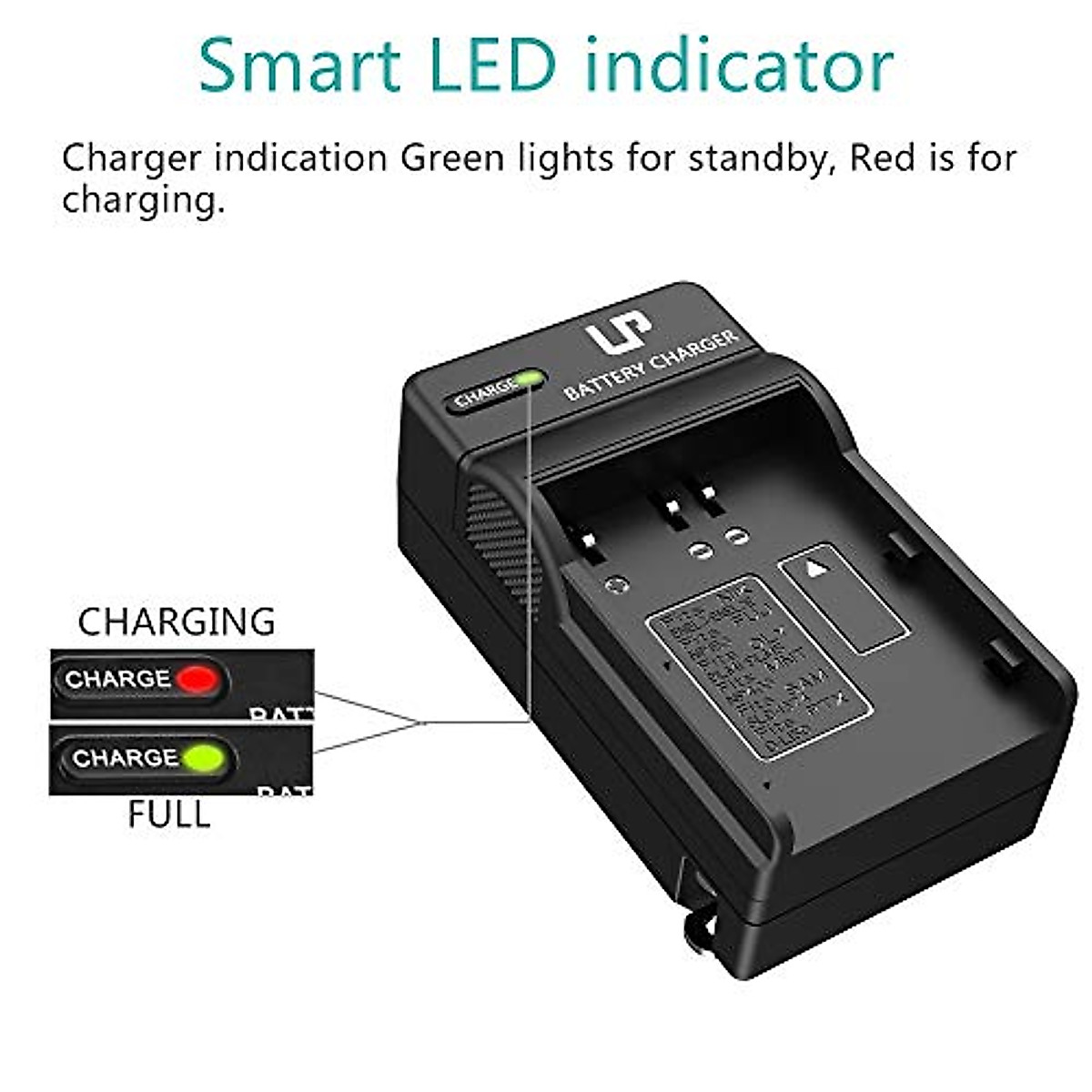 EN-EL3e Battery Charger, LP Charger for Nikon EN EL3e, EL3, EL3a Battery, Compatible with Nikon D700, D300s, D300, D200, D100, D90, D80, D70s, D70, D50, Replacement for Nikon MH-18, MH-18a, MH-19