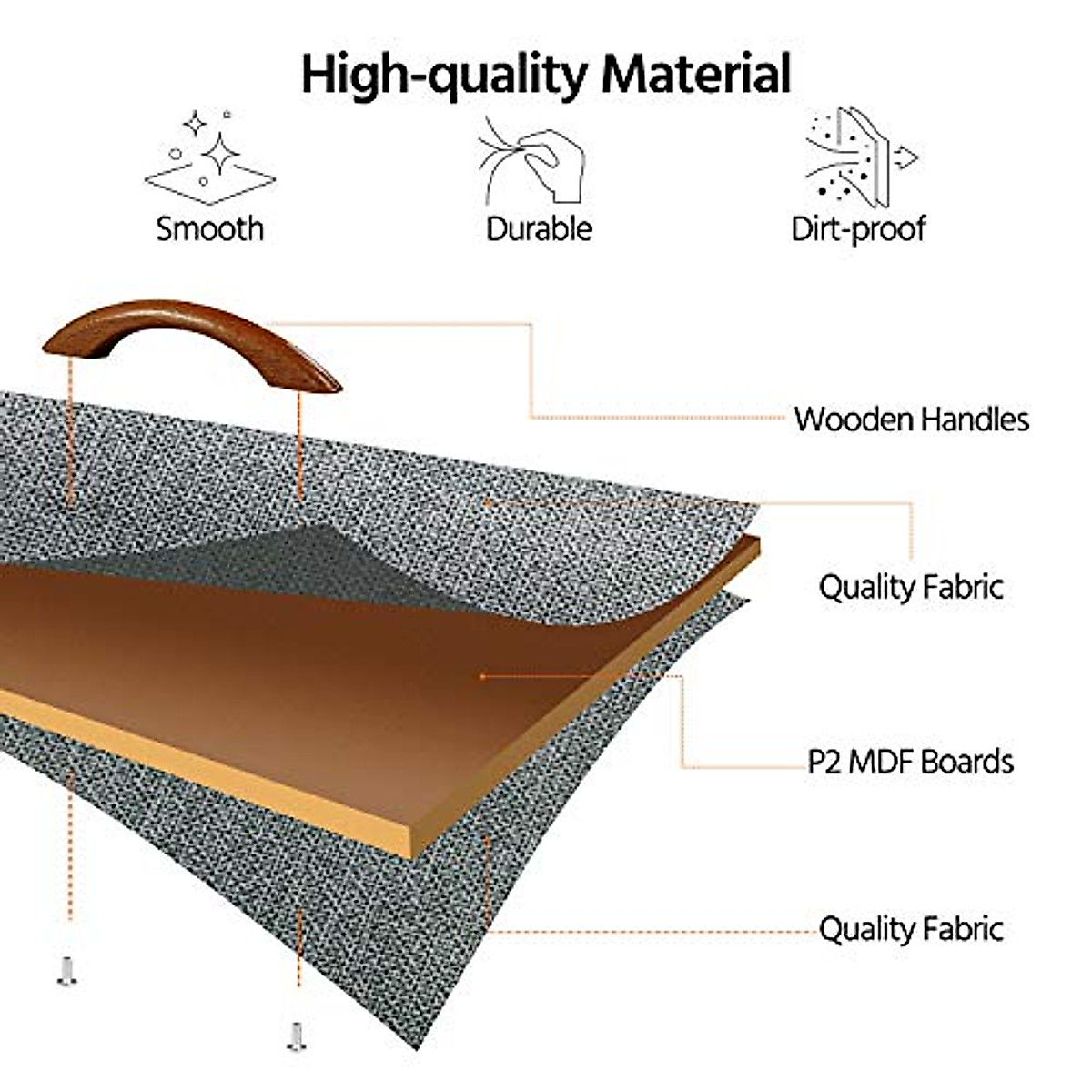 Yaheetech 5 Drawers Fabric Organizer Fabric Storage Organizer Unit Tower for Hallway, Entryway, Steel Frame, Easy Pull Handle Dark Gray