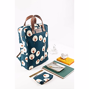 maika Recycled Canvas Zippered Backpack, Tansy, Green