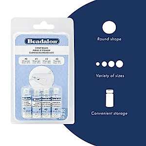 Beadalon Crimp Tube Assorted Sizes Variety Pack Silver Plated - 600 pcs, Size 1, 2, 3, 4, for Jewelry Making & Beading